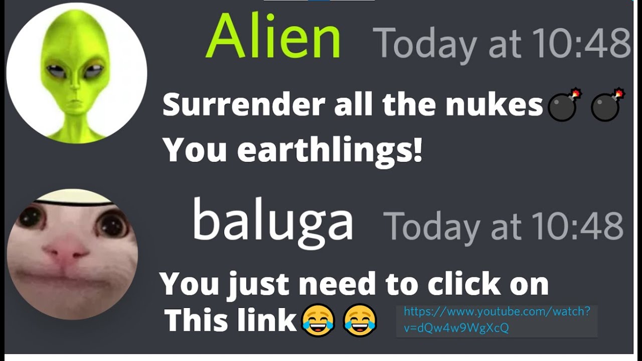 When beluga rick roll aliens...(99.99% successful) - YouTube