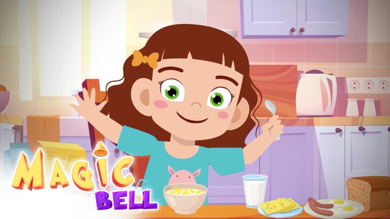 The meals of the day 🍜🍅🍖- Magic Bell - kids songs - YouTube