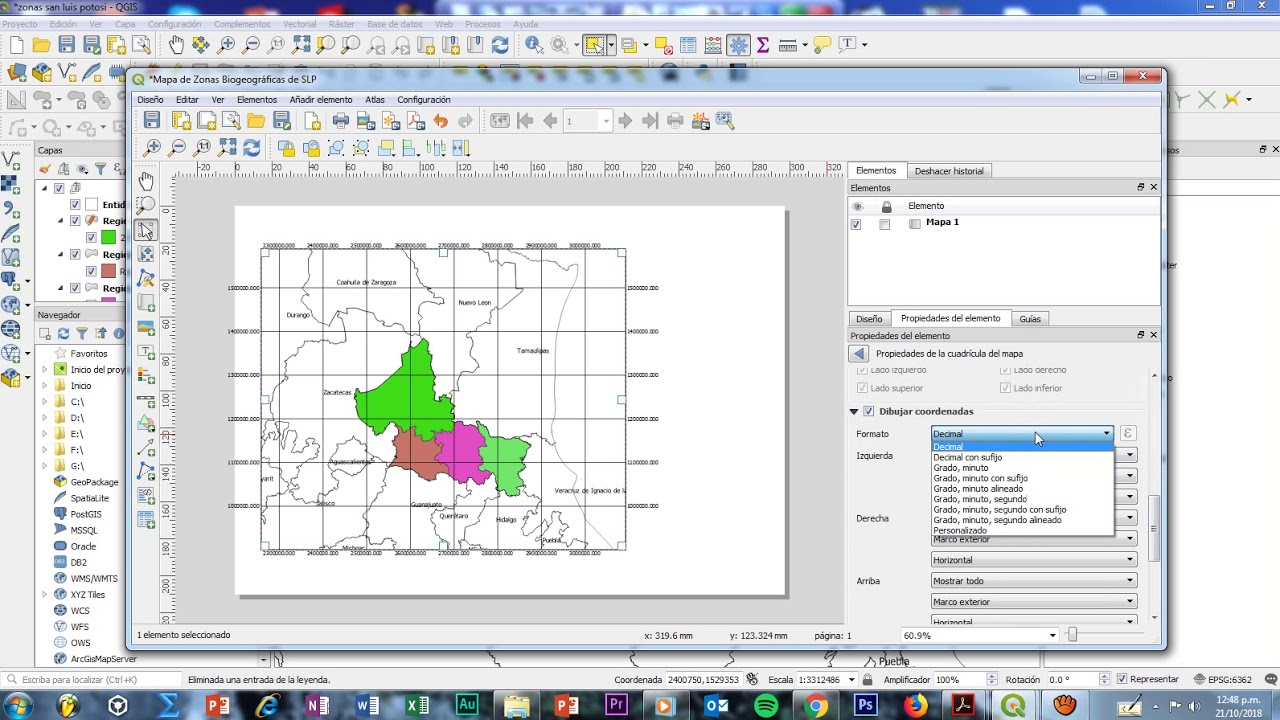 Mapa de Zonas Biogeográficas de SLP.(Coordenadas UTM) - YouTube