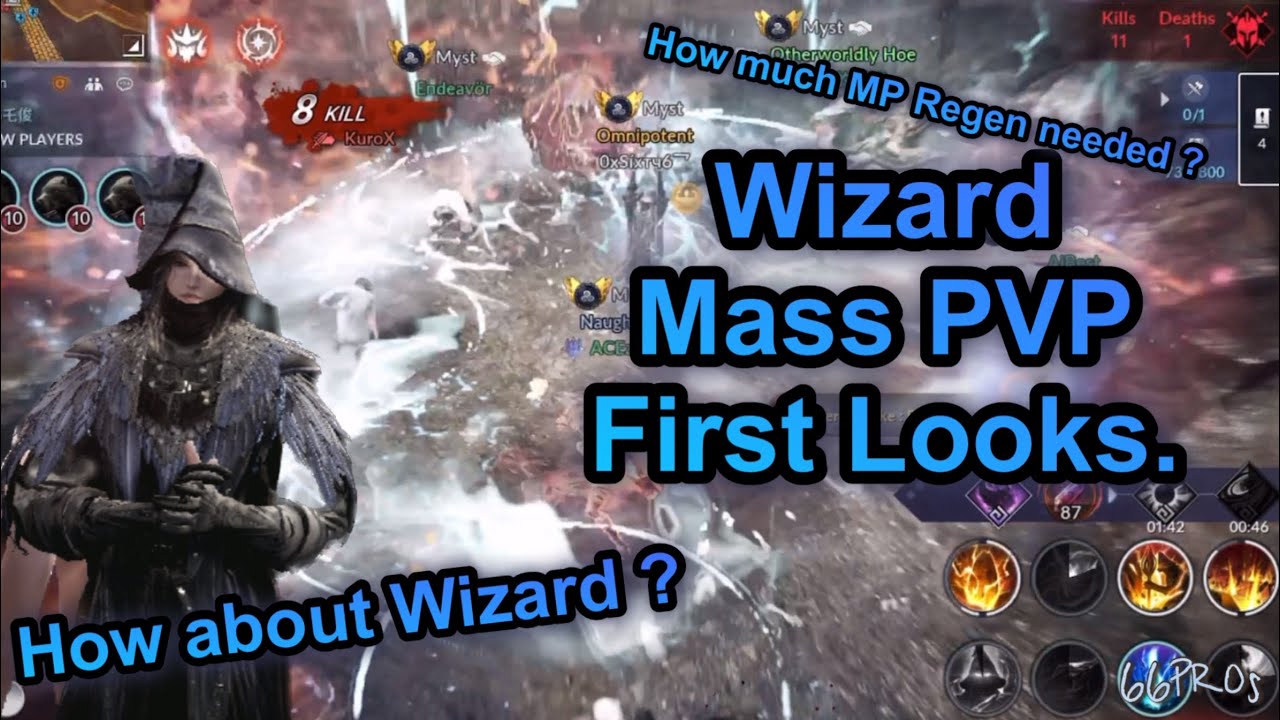 Black Desert Mobile Wizard Mass PVP First Looks, How much MP needed ...