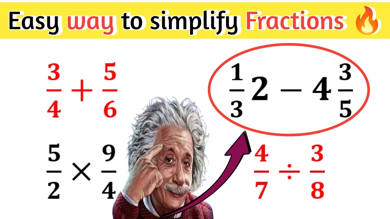 Easiest way to simplify fractions🔥| How to solve fractions ⁉️ - YouTube