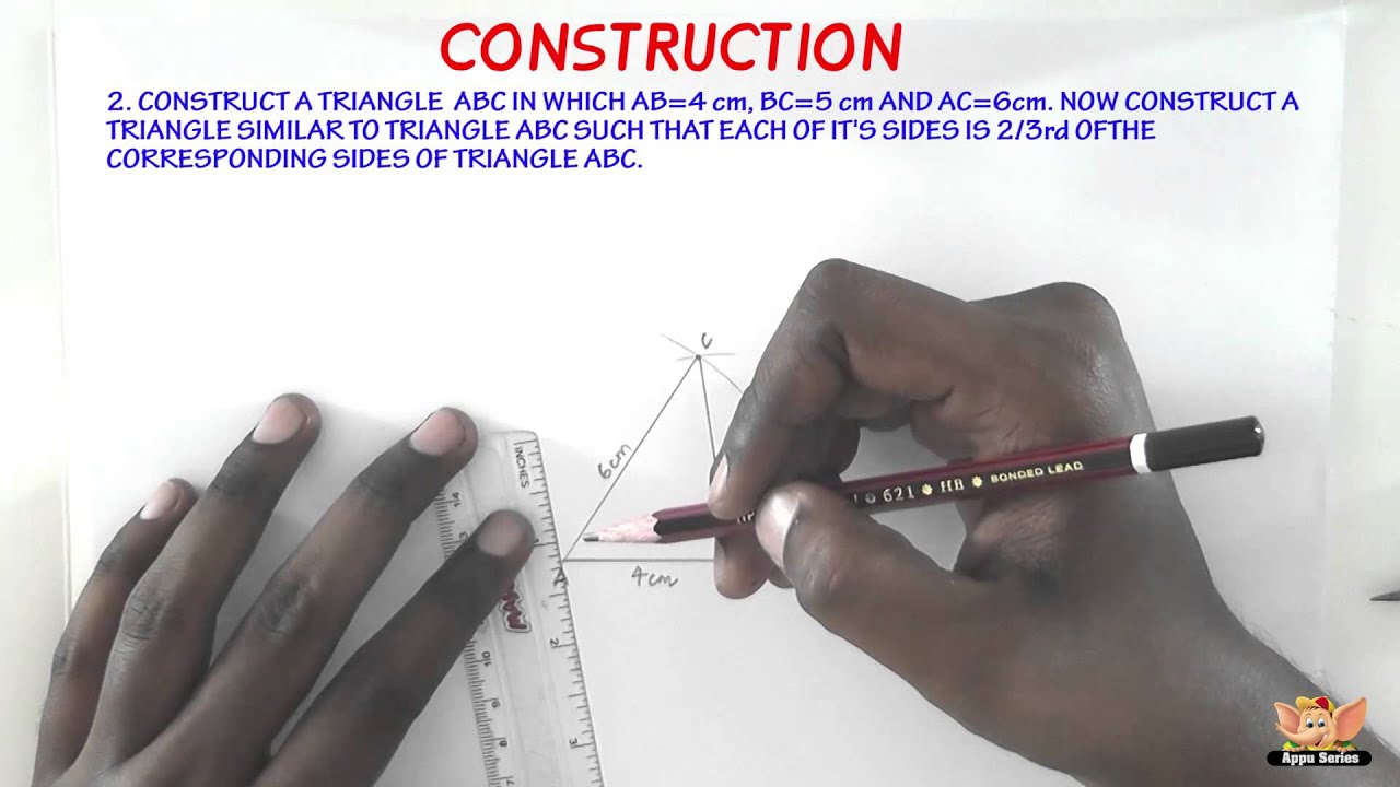 How to construct a similar triangle ? - YouTube