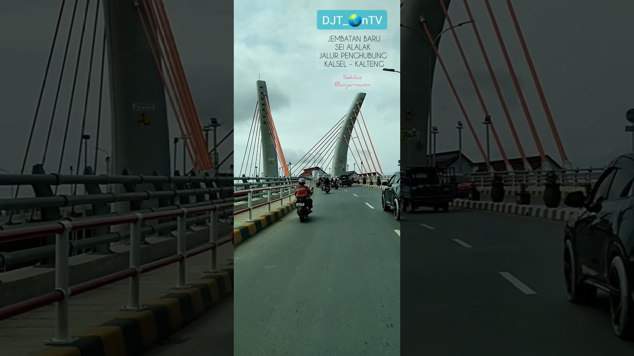 JEMBATAN MELENGKUNG PERTAMA DI INDONESIA / JEMBATAN SEI ALALAK DI ...
