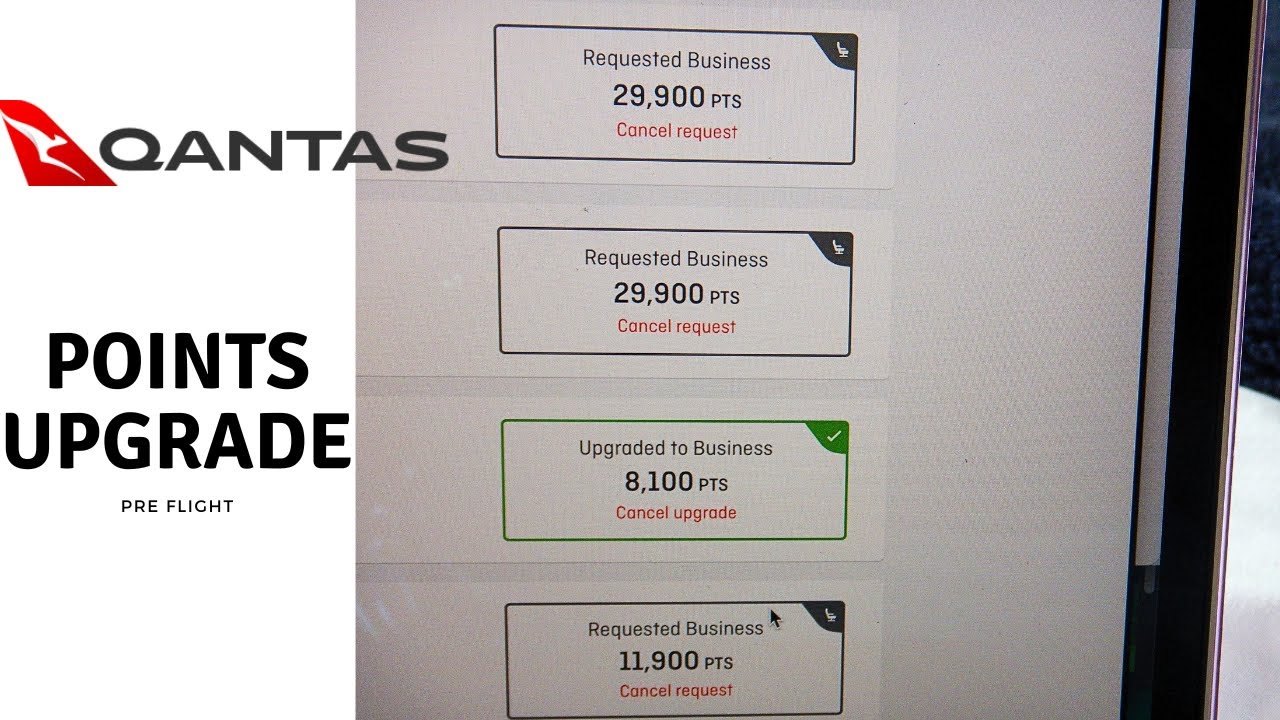 Putting in for a Qantas upgrade - YouTube