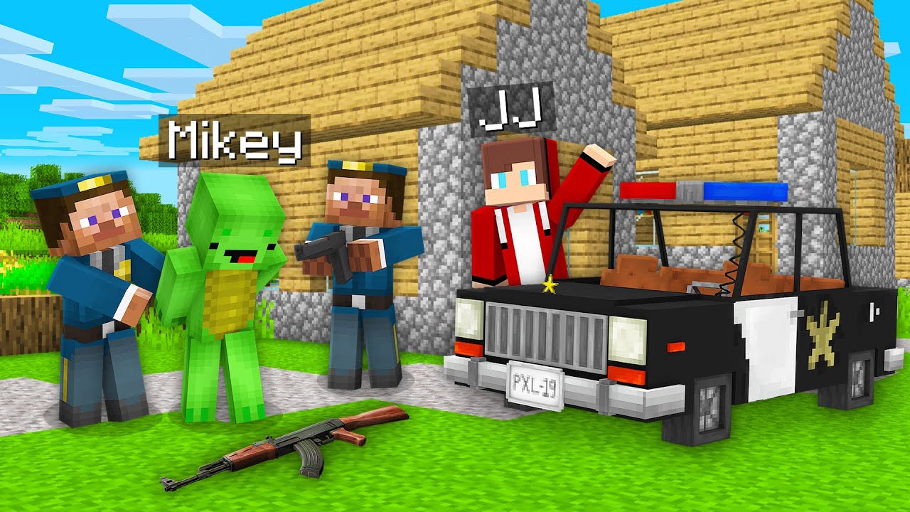 JJ FRAMED Mikey in Minecraft! (Maizen) - YouTube