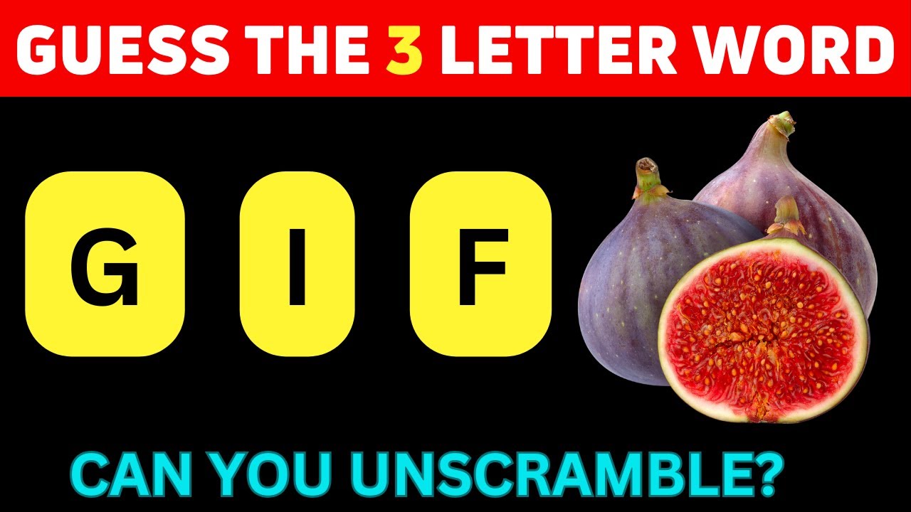 Can You Guess the Scrambled Words 3 Letter| Quiz Game Challenge - YouTube
