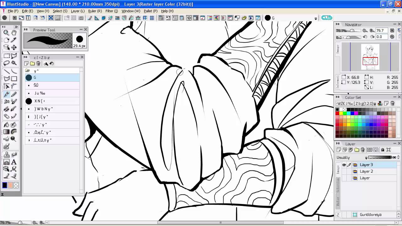 Making Lineart in IllustStudio - YouTube