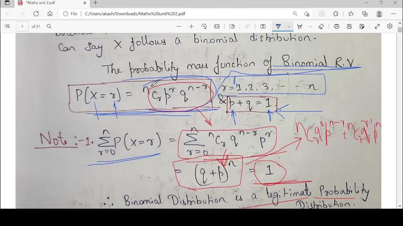 Math Unit 2 part 1 (Binomial Distribution) - YouTube