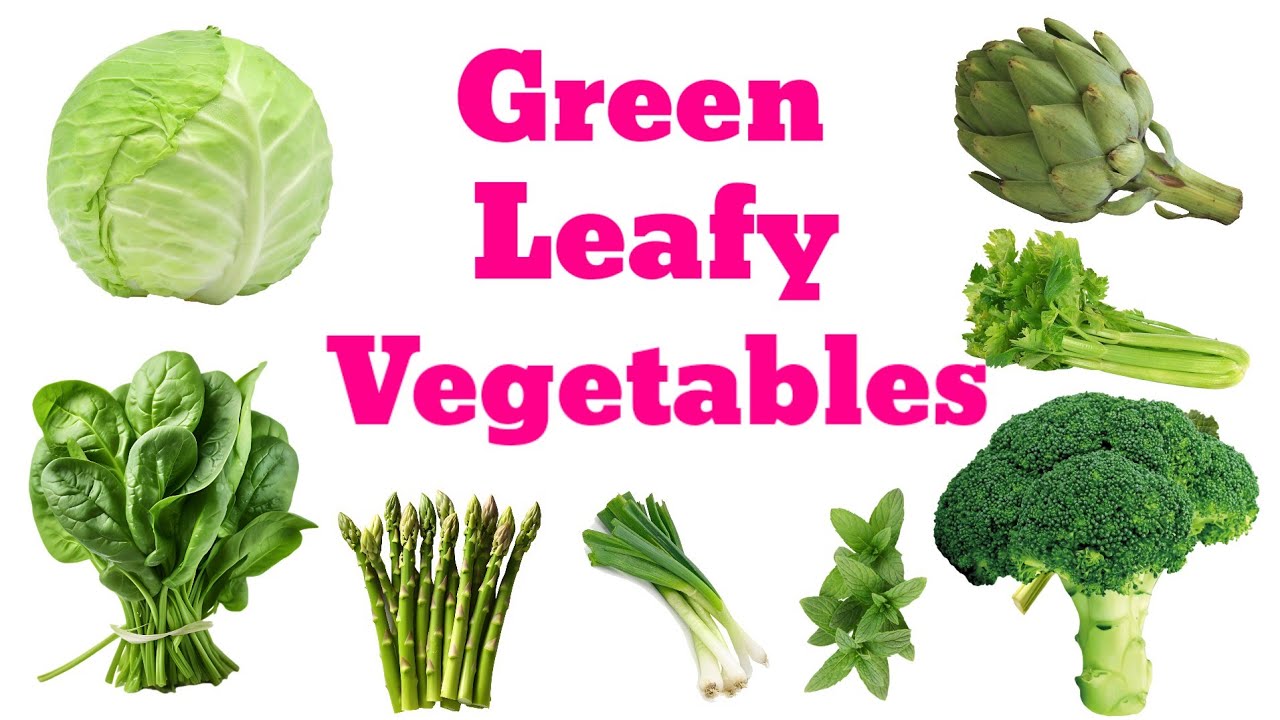 Green vegetables | Green leafy vegetables name in English for kids ...