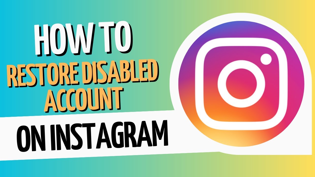 How To Restor Disabled Instagram Account - YouTube