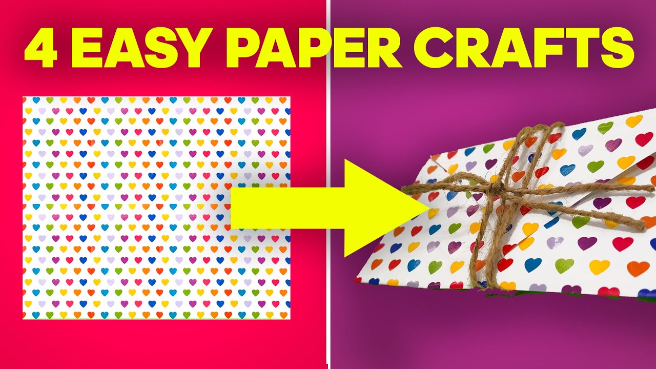 💓 4 FUN AND CUTE PAPER CRAFTS - YouTube