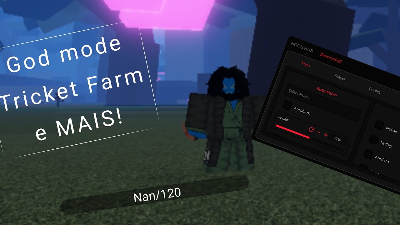 Script de demon fall com Auto farm, god mode, tricket farm e muito mais ...