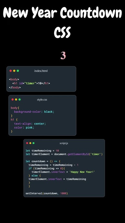 Source Code of New Year 2023 Countdown | CSS and HTML - YouTube
