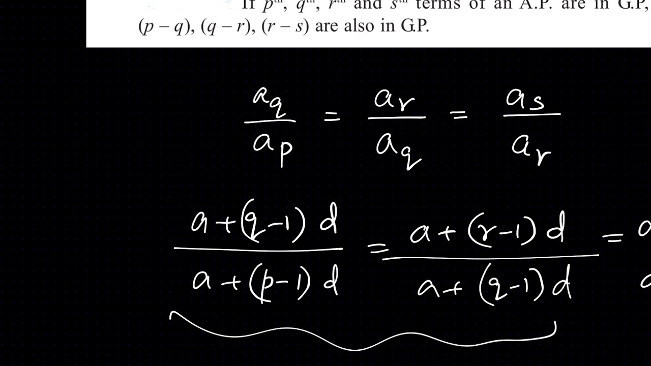 21: If pth, qth, rth and sth terms of an AP are in GP , then show that ...
