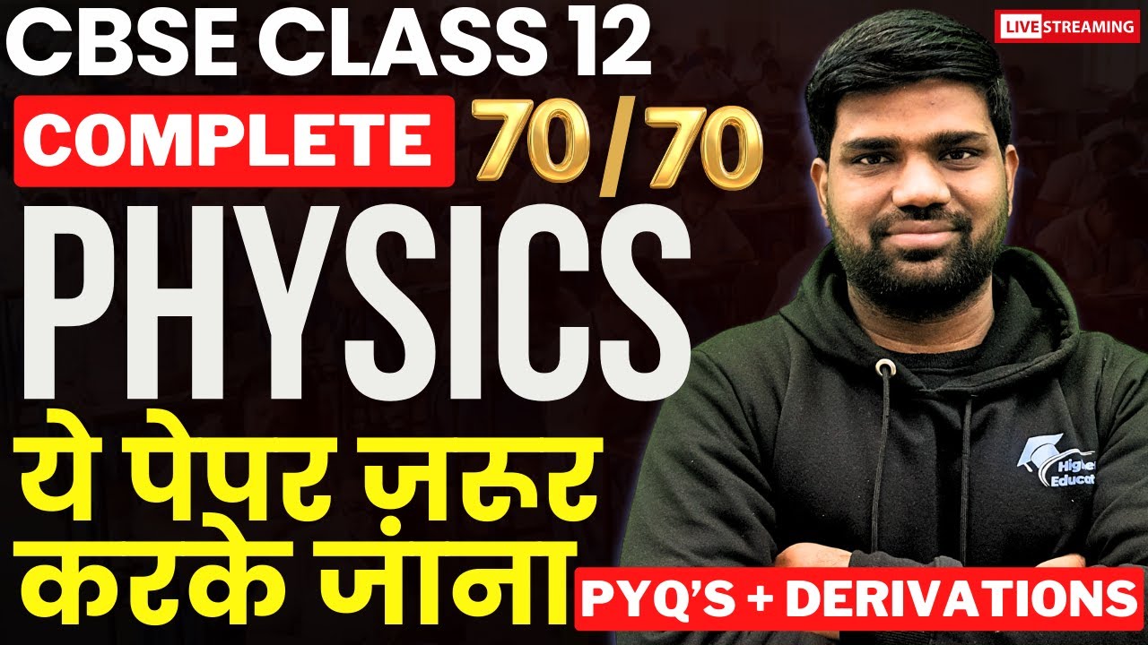 Physics Sample paper Class 12 Most expected Questions | Pyq's ...
