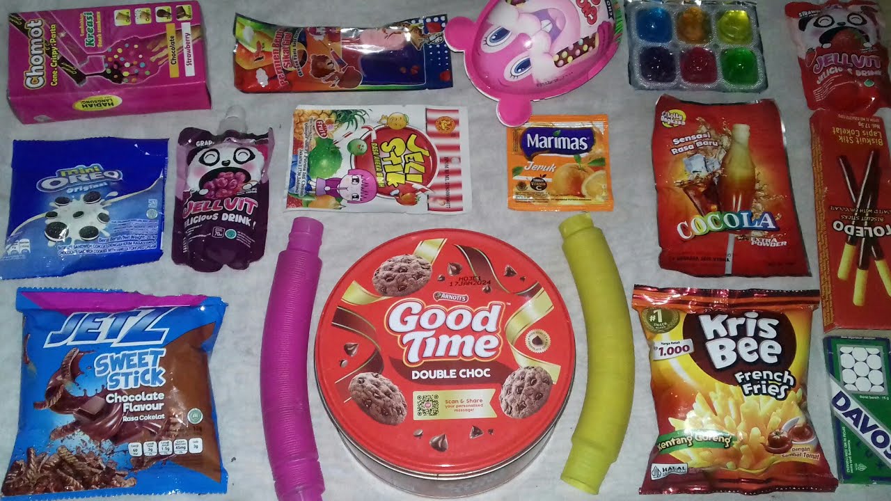 BERBAGAI MACAM MACAM SNACK || UNBOXING DAN ASMR tanpa wajah # 142 - YouTube