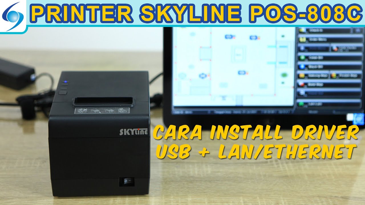 Cara Install Driver Printer Thermal Skyline POS-808C USB dan LAN - YouTube