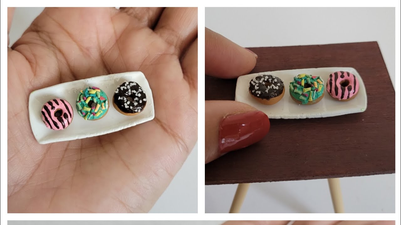 Miniature donuts with polymer clay | Tutorial - YouTube