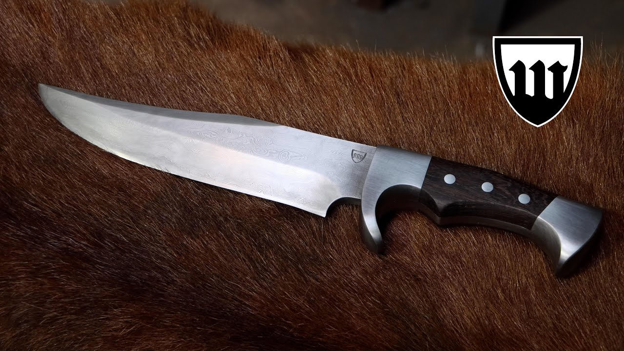 Forging a pattern welded hunting knife, part 2, making the handle ...