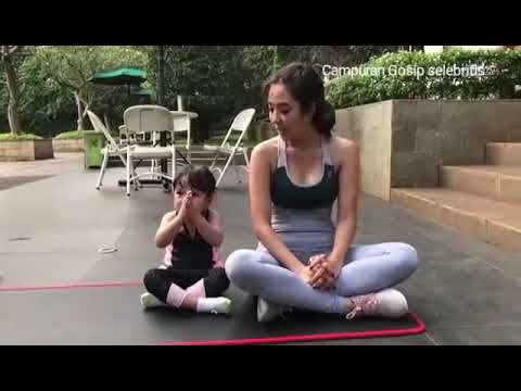 Namaste...Gempi putri Gading Gisel ikut Bunda nya Senam Yoga...