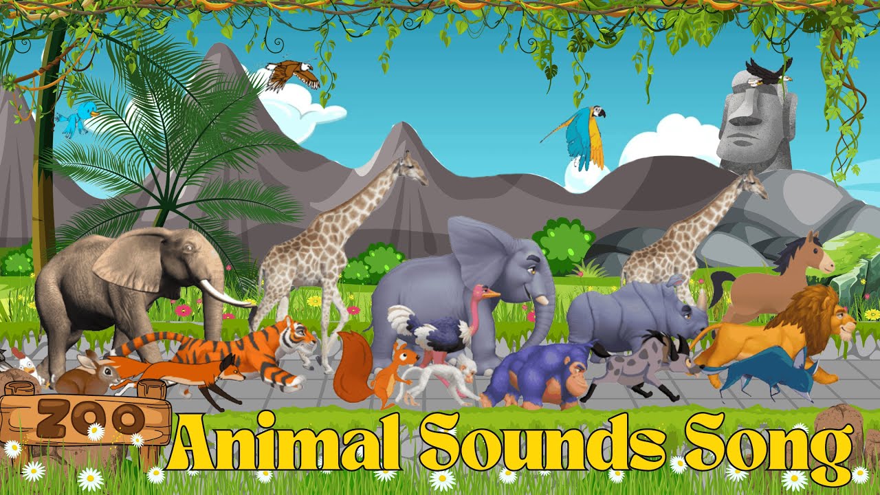 Animal Sounds Song for Kids | Fun Animal Rhymes in the Valley | Fun and ...