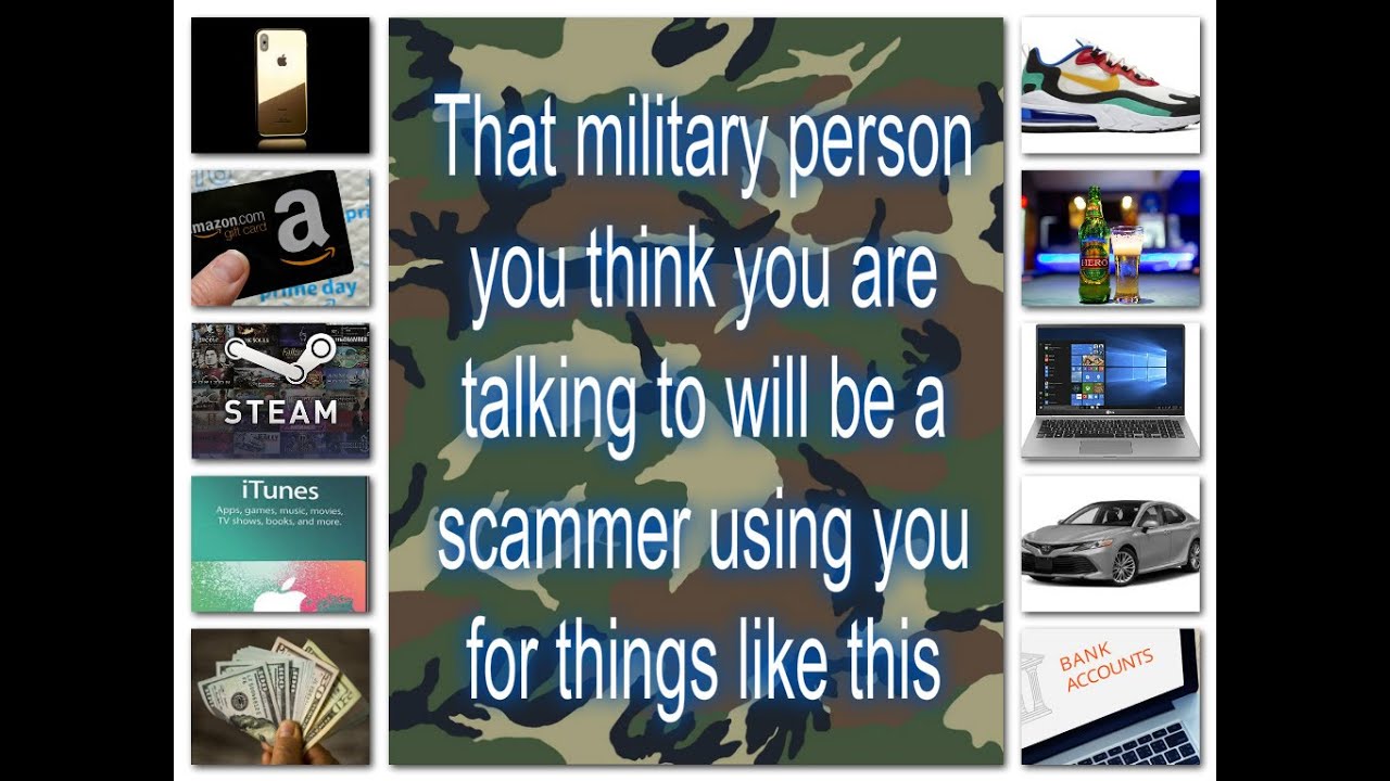 Stolen military pics and real faces - YouTube