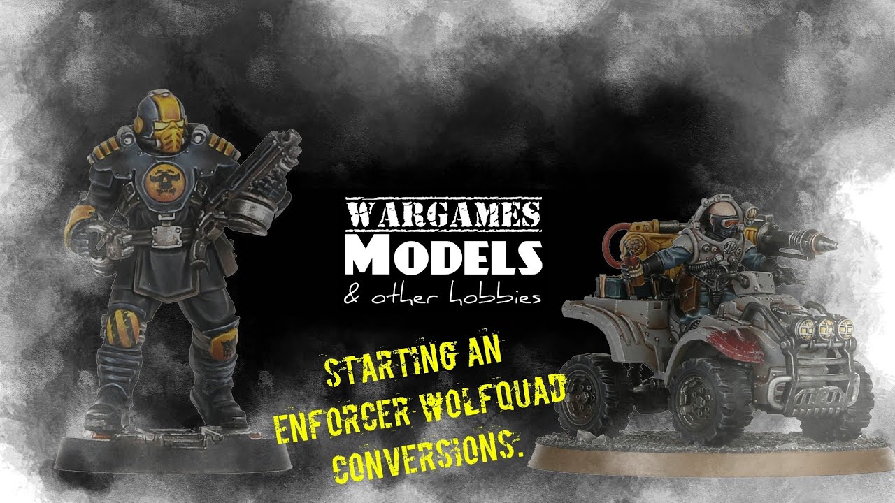 Starting work on a Necromunda Palatine Enforcer Wolfquad conversion ...