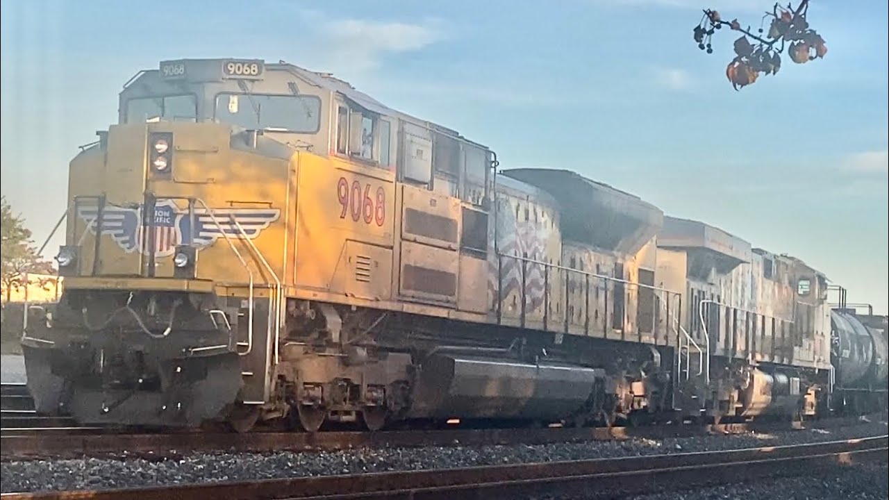 Rare Freight train move at Oxnard yard with platform caboose on LOF66 ...