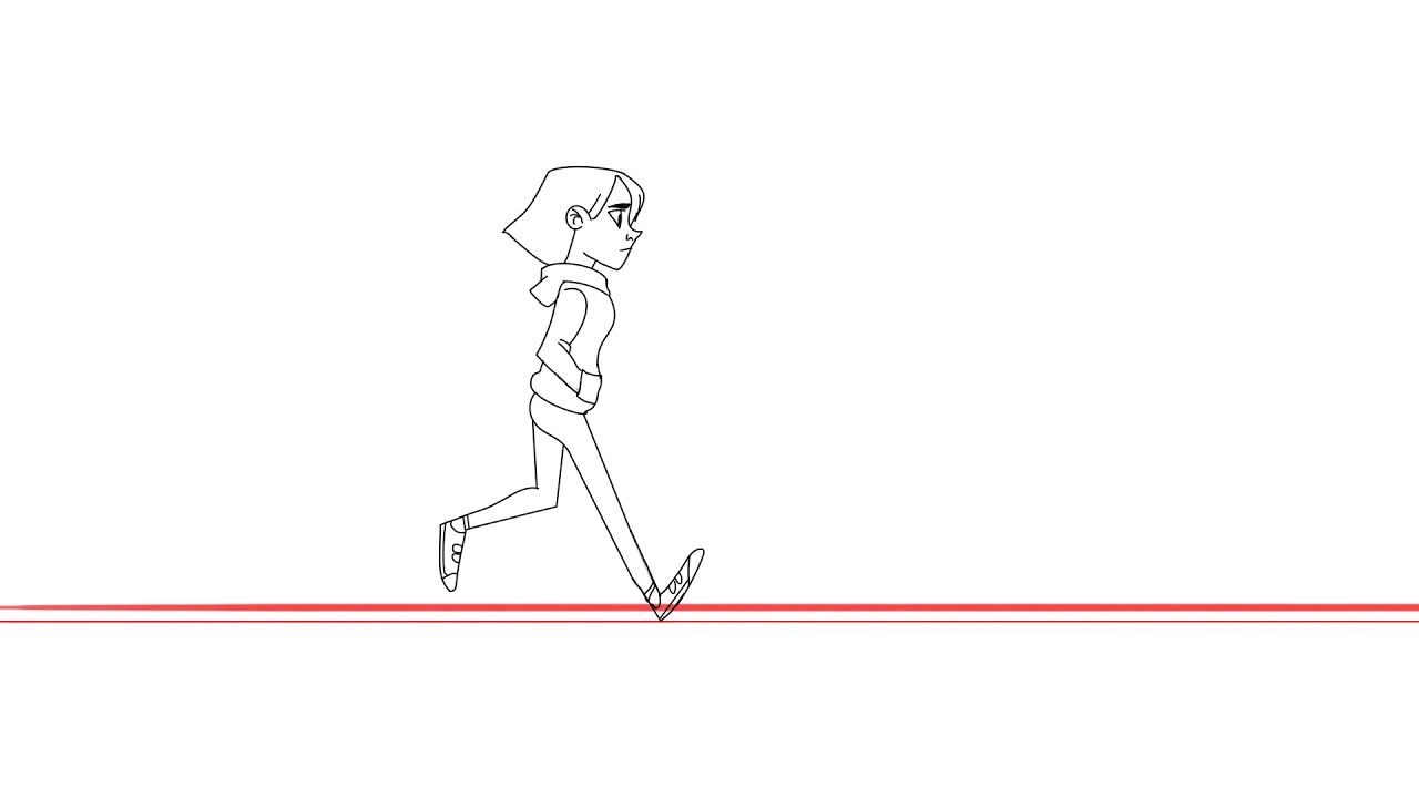 Walk cycle practice - YouTube