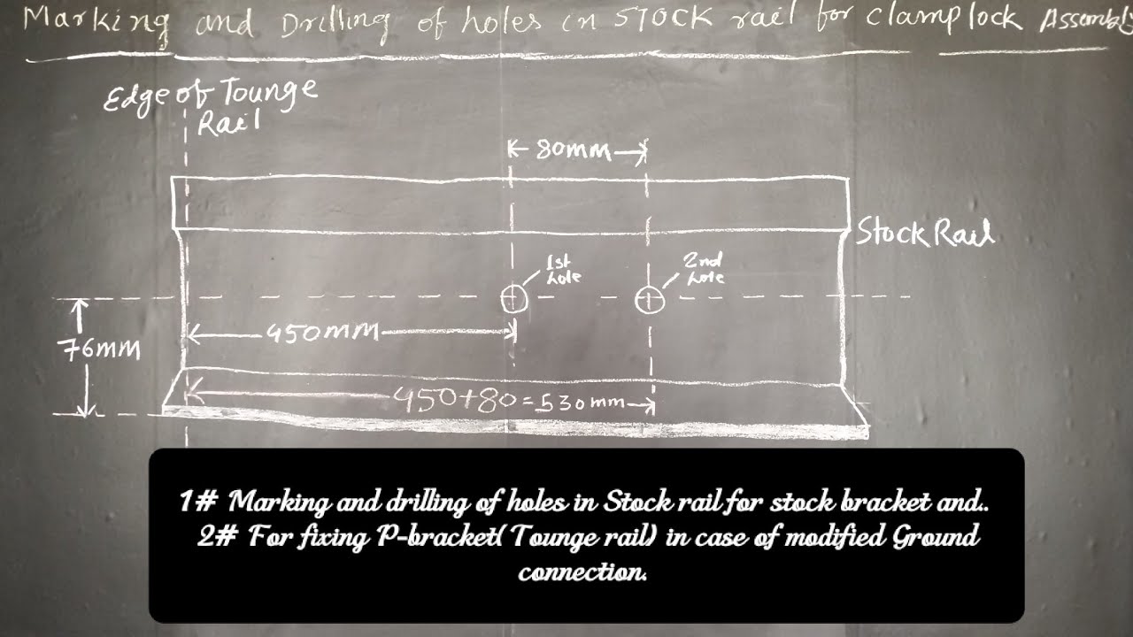 Marking and drill of holes for Stock bracket, Tounge bracket, and P ...
