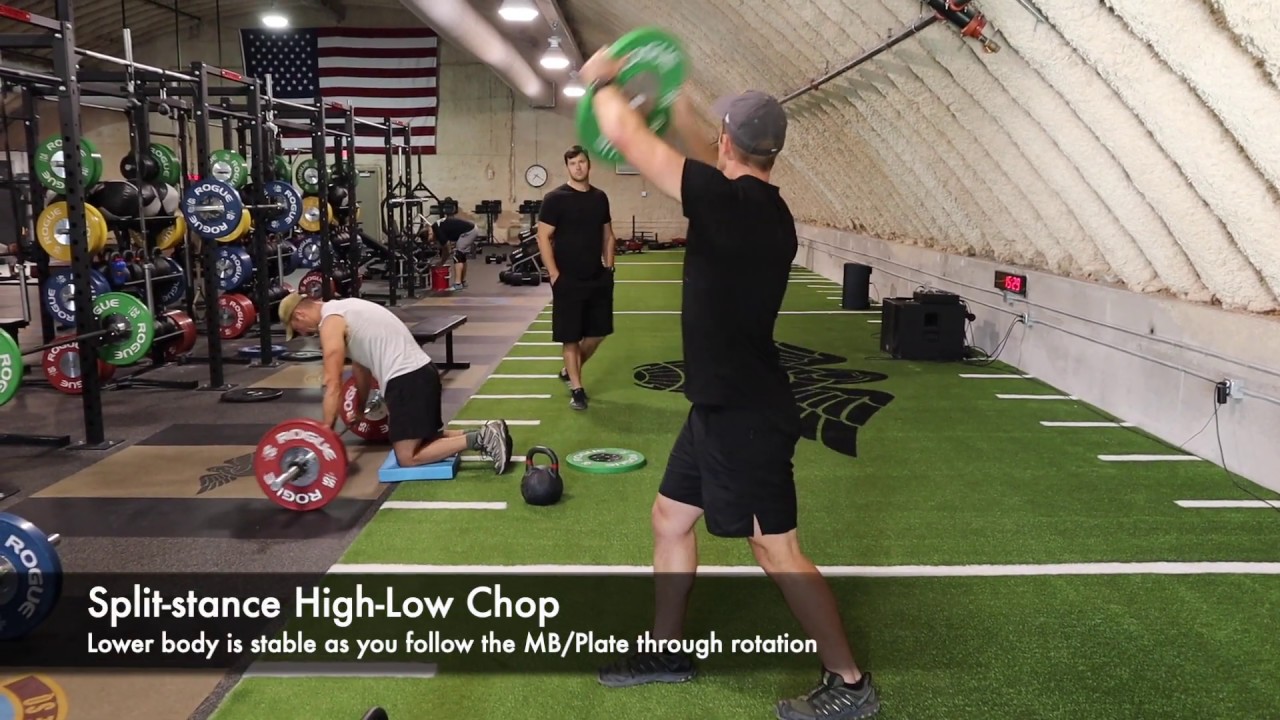 Split stance High Low Chop - YouTube