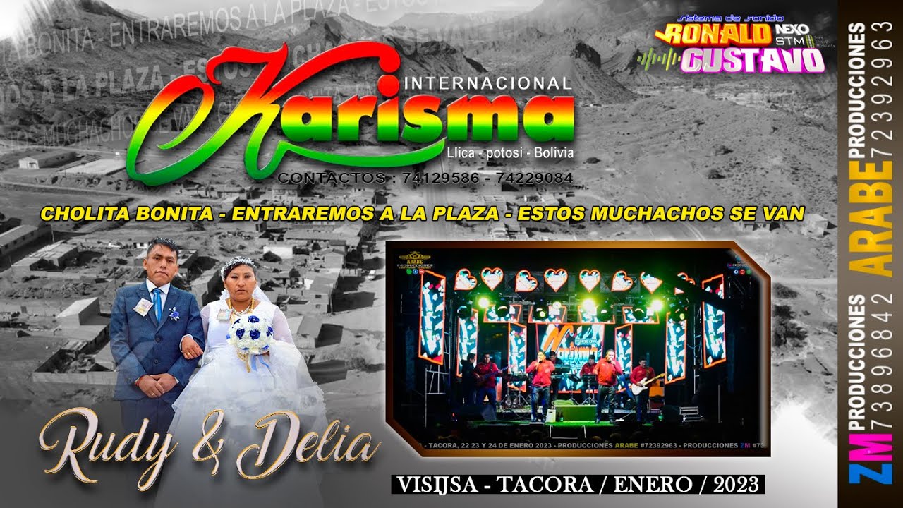Karisma en Vivo 2023 - Mix Huayños / Visijsa - Tacora / Boda de Rudy ...