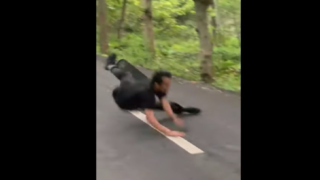 Guy Took A Nasty Fall Off His Skateboard Going Down Hill - YouTube