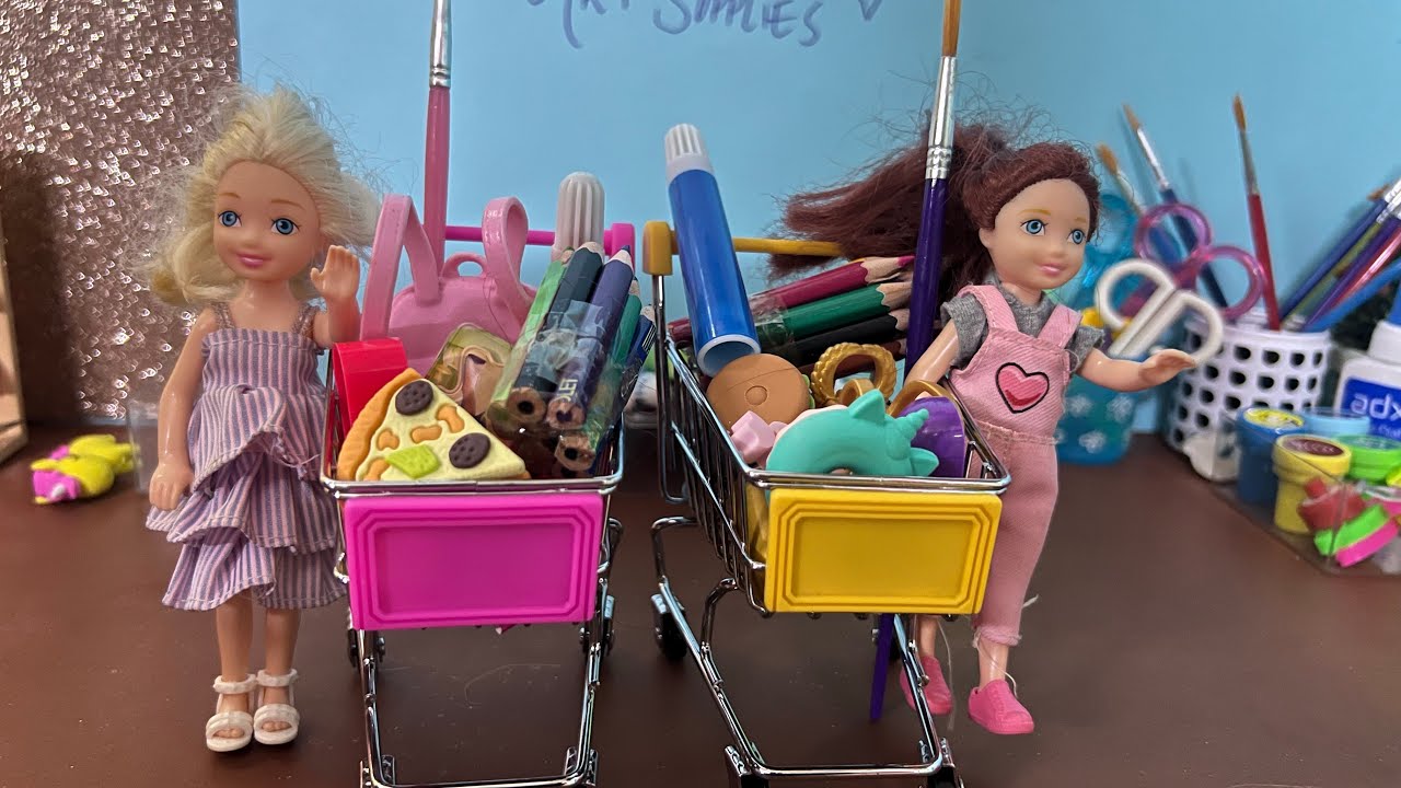 Back to school | Shopping | Elsa | Anna | Barbie | Bag Pack # ...