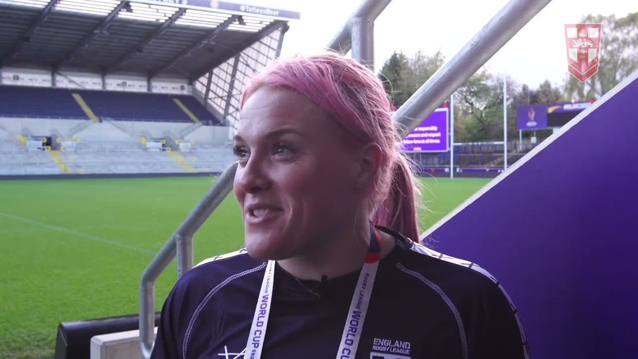 Amy Hardcastle Interview | England v PNG Orchids Captain's Run - YouTube