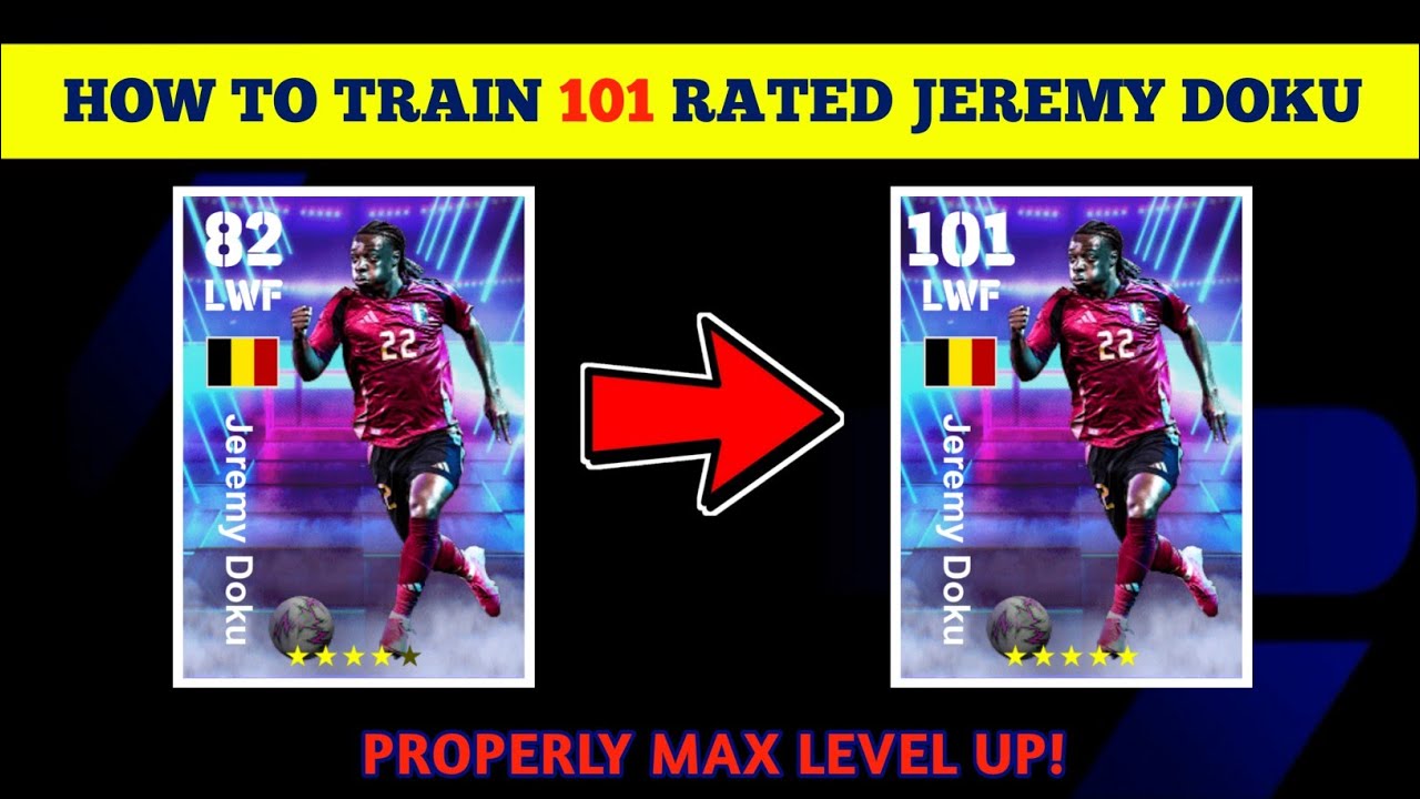 How To Train 101 Rated J. DOKU In Efootball 2026 | JEREMY DOKU Max ...