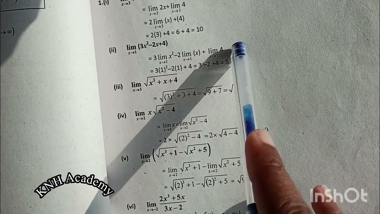 12 Class Math chapter 1 Function And Limit Exercise 1.3 by KZN Academy - YouTube