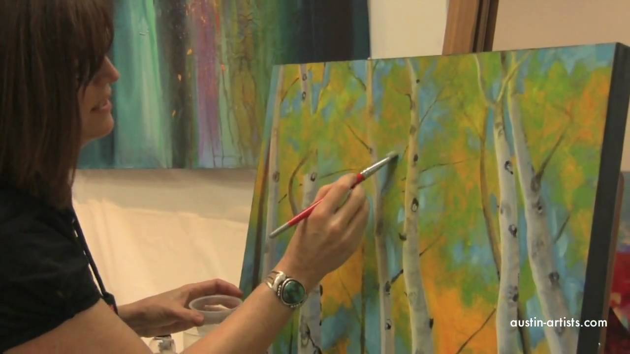 Demo on Chroma Atelier Interactives acrylic paint - YouTube