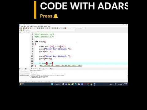 How to use MERGE String Function | By:-CODE WITH ADARSHH| #youtubeshorts #shorts #ncs #youtube # ...