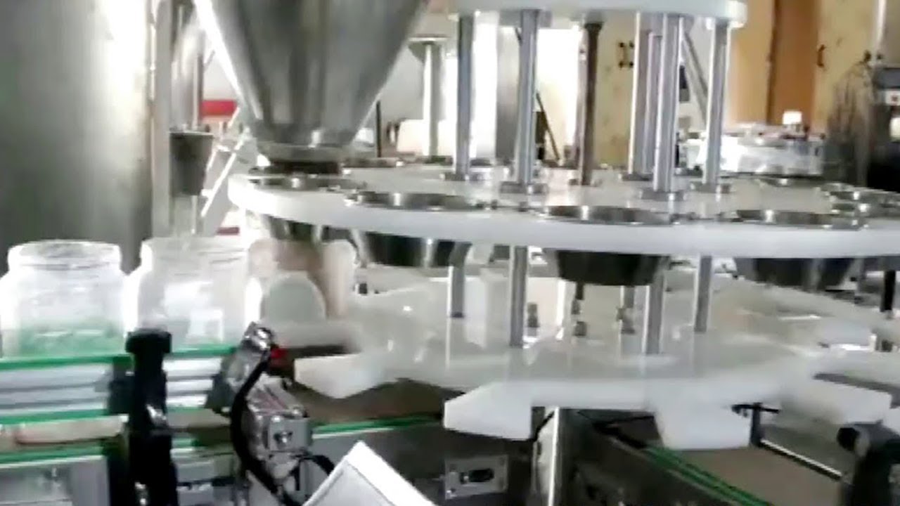 plastic jars multi heads weighing rotary filler weight check capper ...