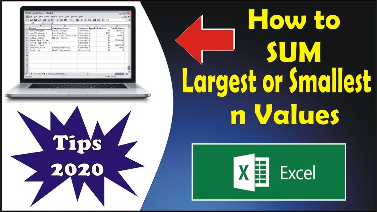 How To Sum The Top Highest Or Lowest N Values In A Range Excel Tips