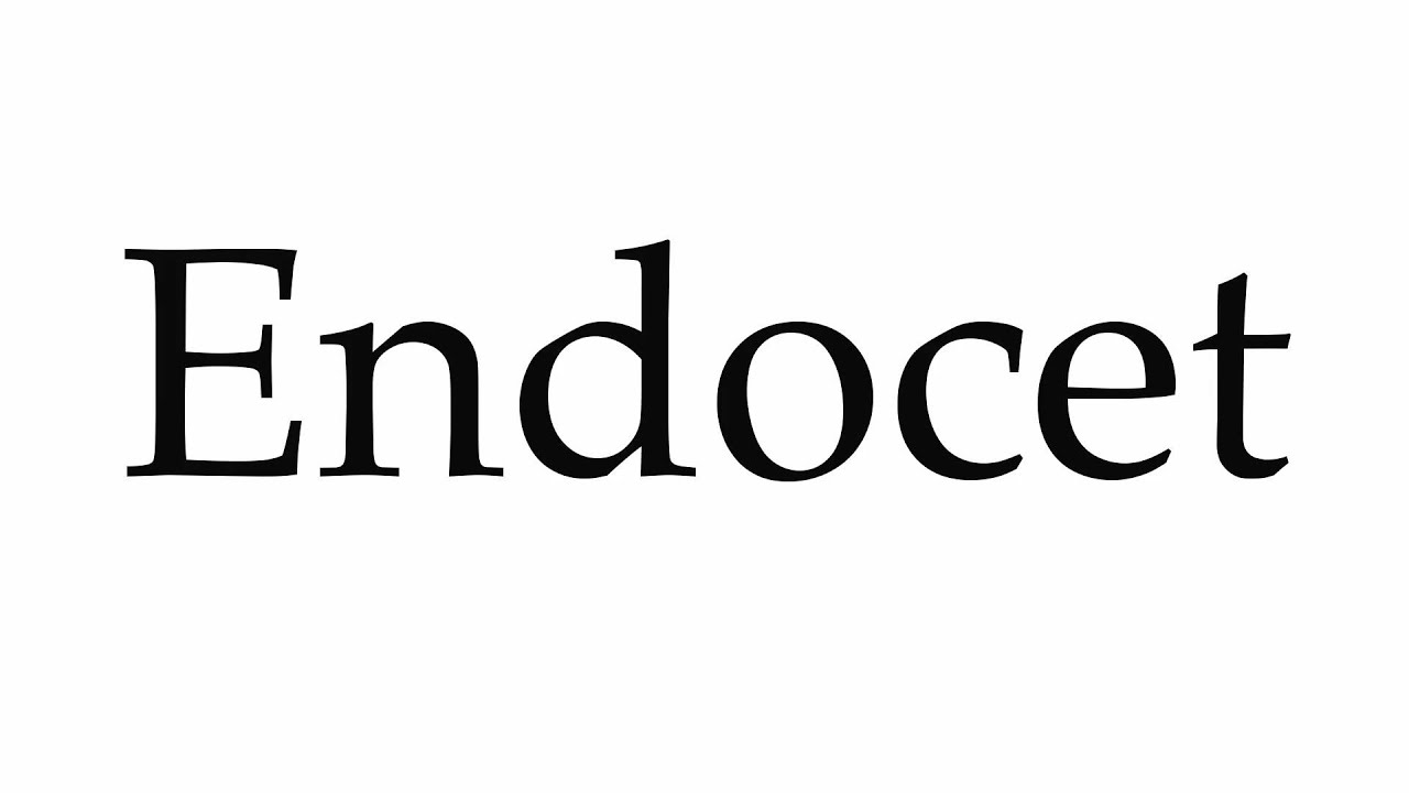 How to Pronounce Endocet - YouTube