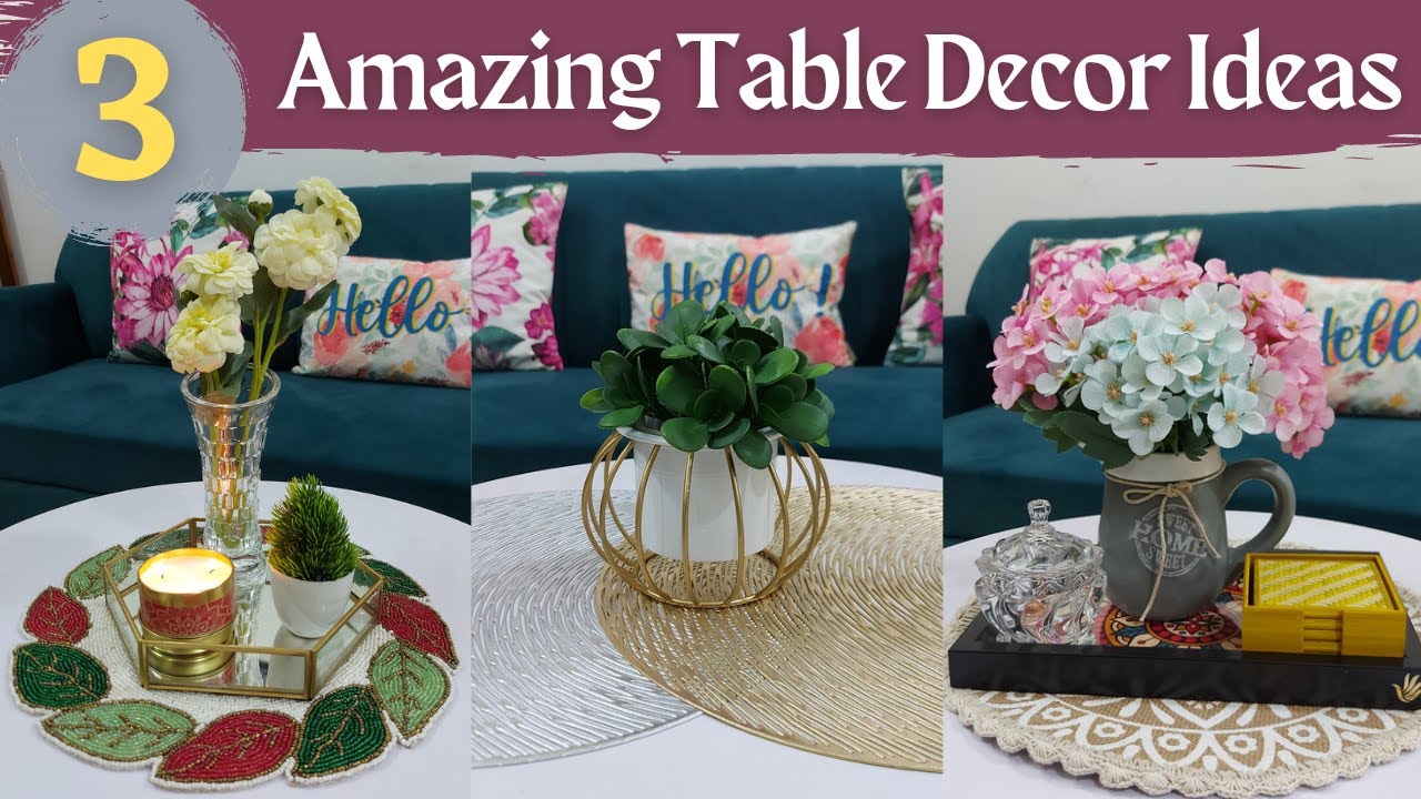 3 Minimalist Table Decoration Ideas For a Modern Center Table ...