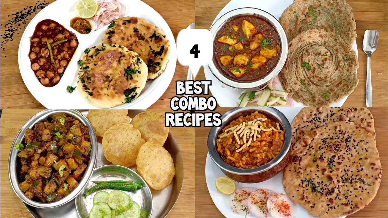 4 नॉर्थ इंडियन बेस्ट कोम्बो | 4 North Indian Meal Combo Recipes | Best ...