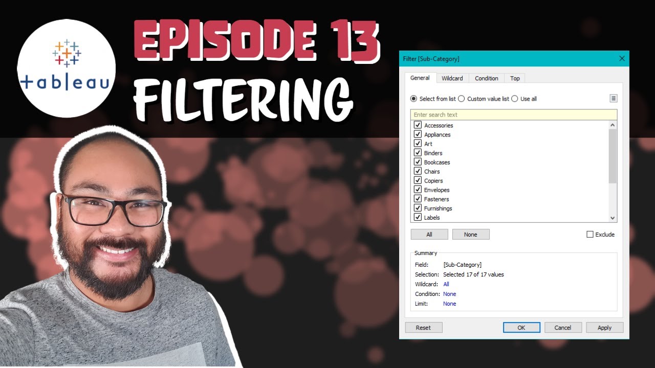 Episode 13 - Tableau: How to Filter Data in Tableau Desktop - YouTube