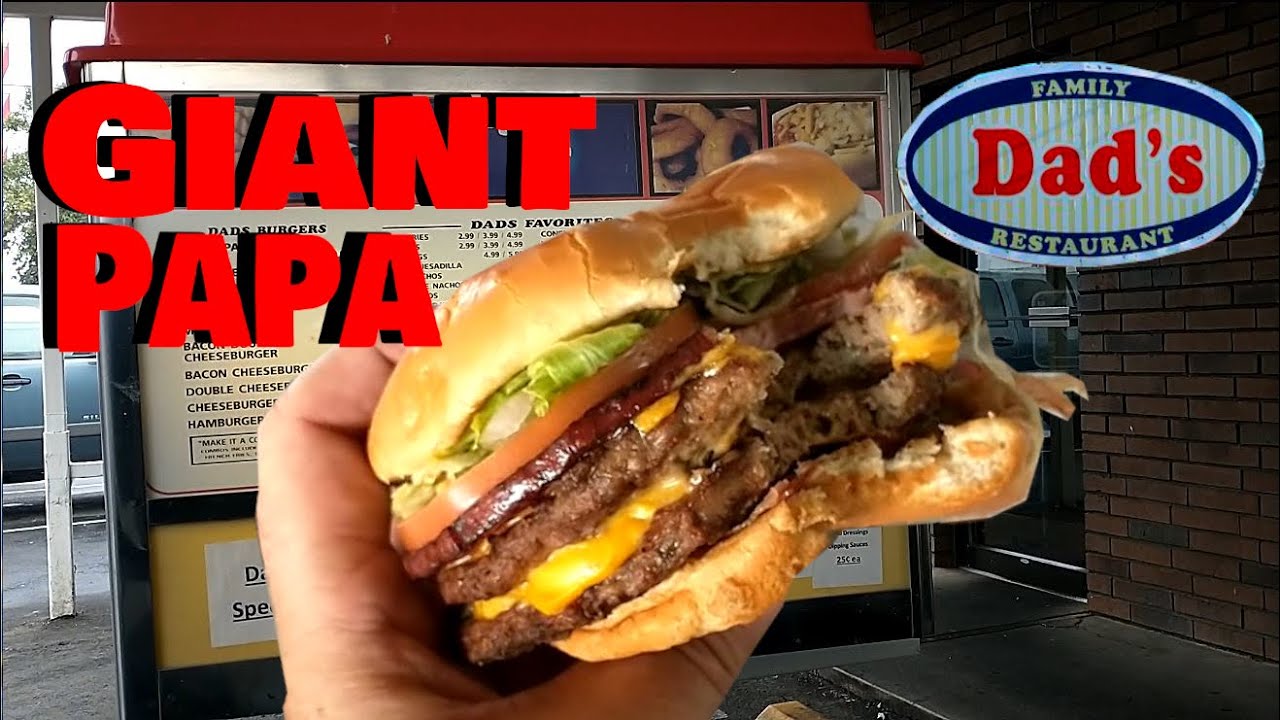 Giant Papa Burger at Dad's Toppenish Washington - YouTube