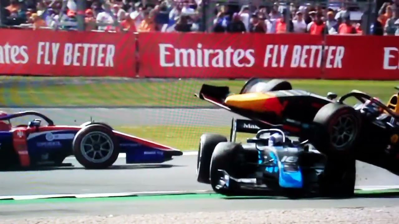 Formula 2 Silverstone British GP Roy Nissany,Dennis Hauger Horrible ...