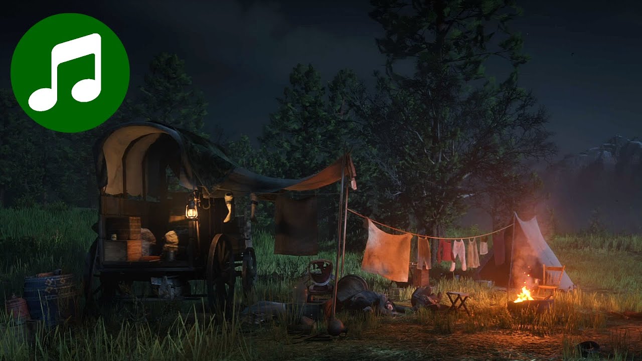 Forest Camp 🎵 Relaxing RED DEAD REDEMPTION 2 Ambient Music (RDR2 ...