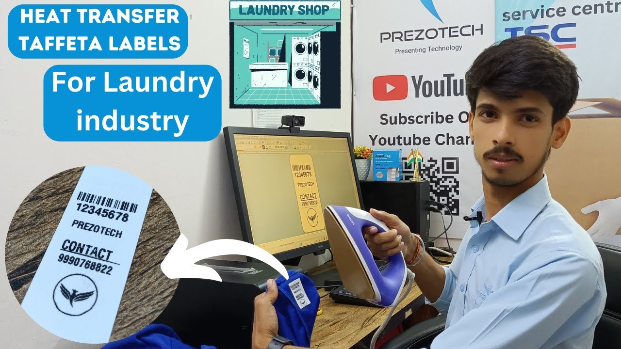 Heat Transfer Taffeta Labels Printing Process For Laundry industry ...