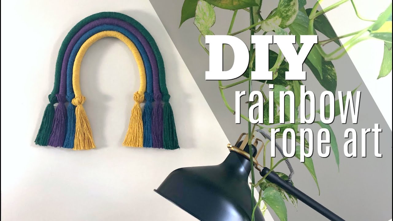 DIY Rainbow Rope Art - YouTube